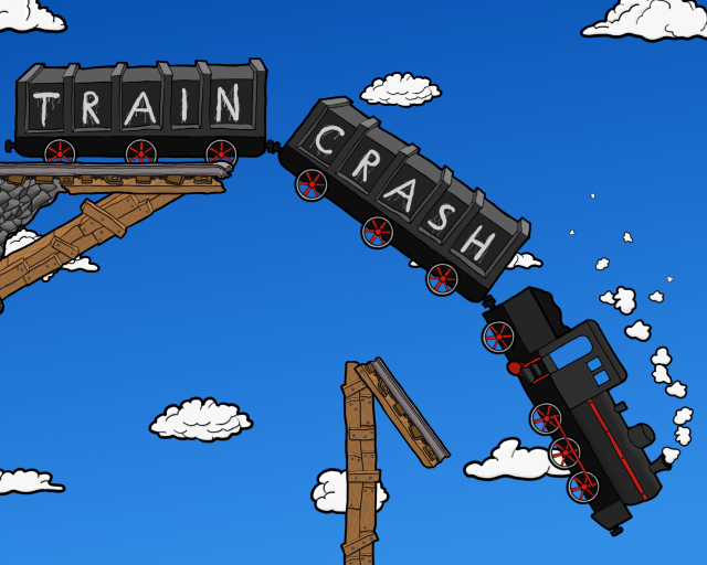 Train Crash by Max Schmoecker, Falzock, Kronox