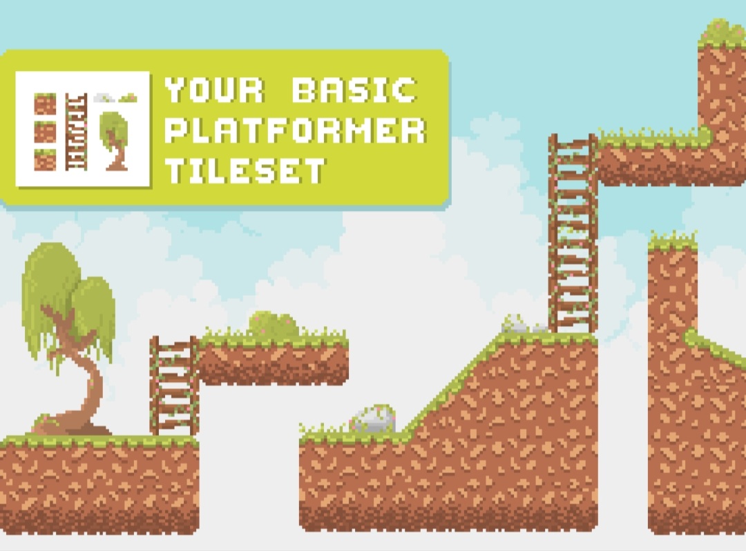 Your Basic Platformer Tileset by fatma~w
