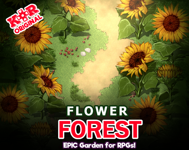 KR Flower Forest Tileset for RPGs by Kokoro Reflections