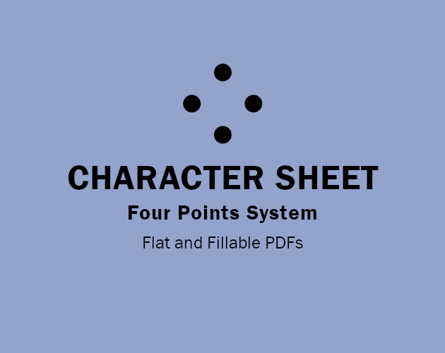 Four Points System Character Sheet by Ivan Coluchi