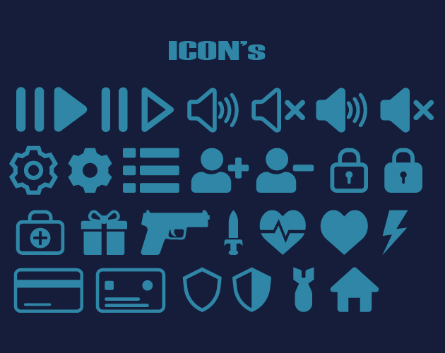 UI Icon pack set. strategy action rpg icon set by arcaciastudios