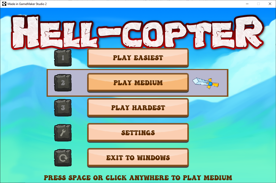 Hell-Copter - Accessible Game - One Button Simple Control System by Easy To Play Games
