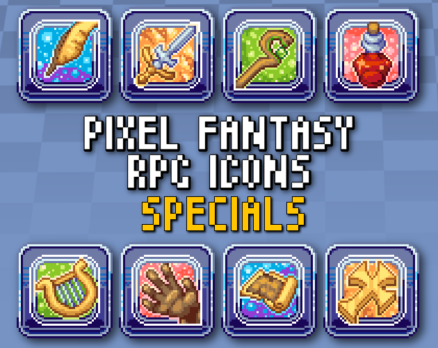 PIXEL FANTASY RPG ICONS - SPECIALS PACK by Caz
