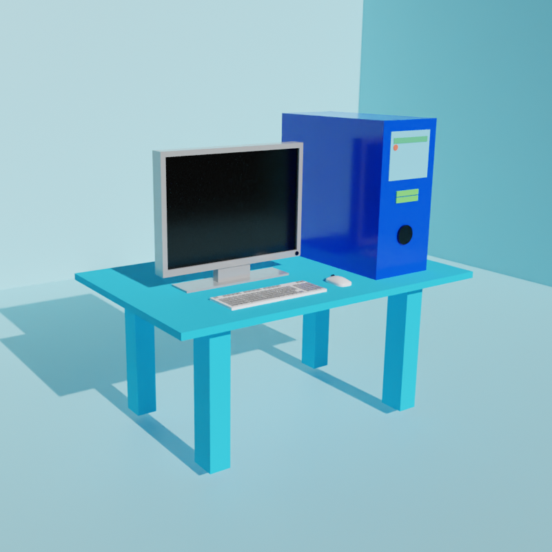 Computer With Table by Kedco assets