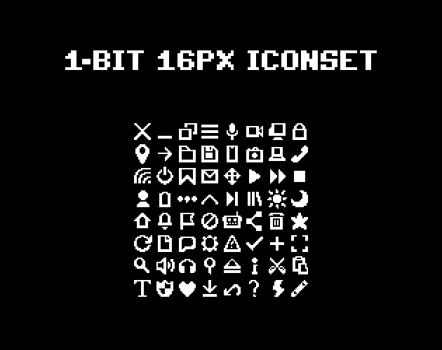 1-Bit 16px Iconset by Yelta