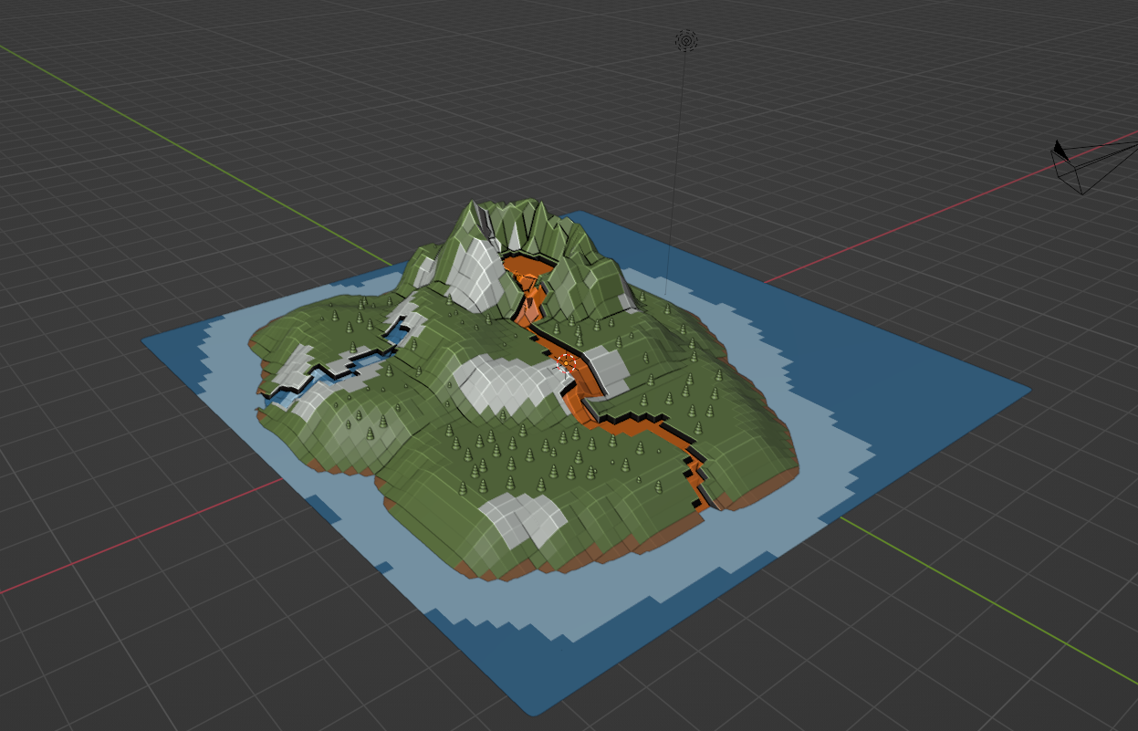 Low poly volcano by devunolop