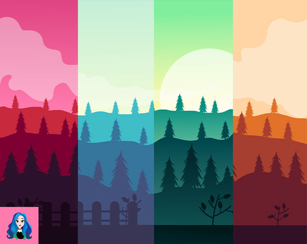 cute 2D tree BACKGROUND pt1 by v.rozenfeld