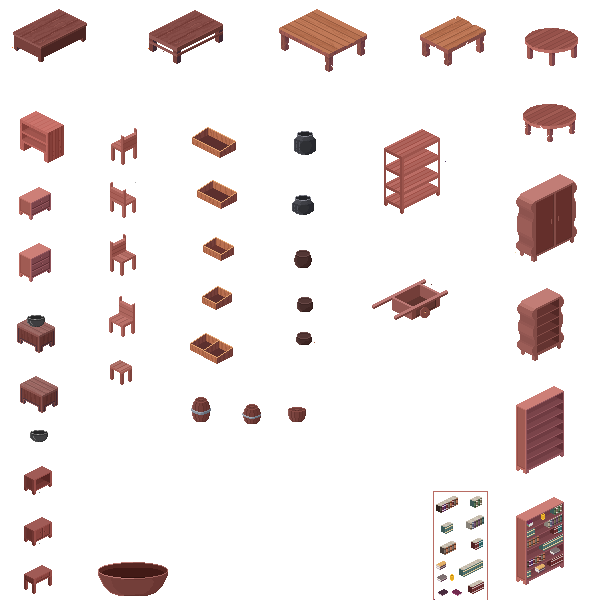 inside and outside game assets by Sweeetpotatoo