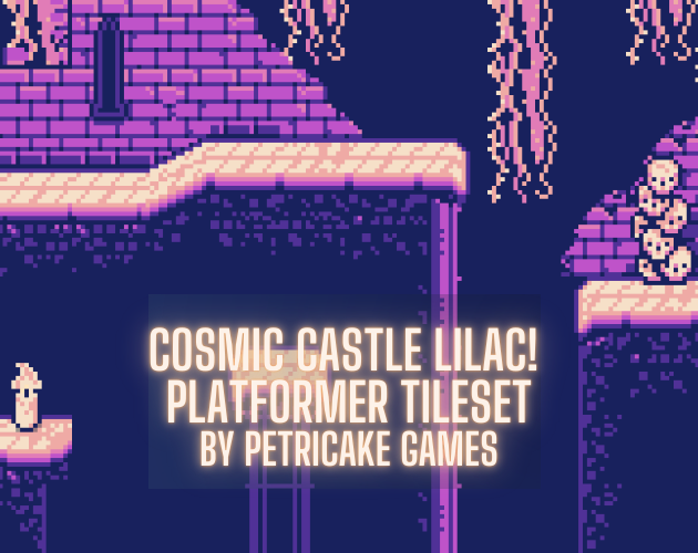 Cosmic Castle Lilac! Platformer Tileset by PetricakeGames