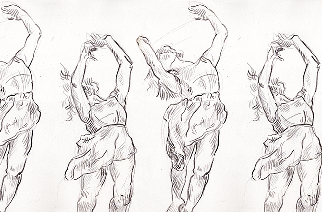 Life Drawing Studies by Bea. BW