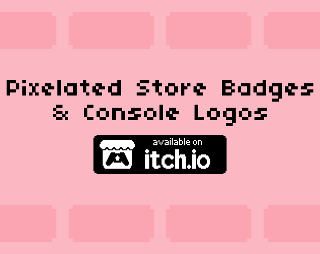 Pixelated Store Badges & Console Logos by BlusparkGames