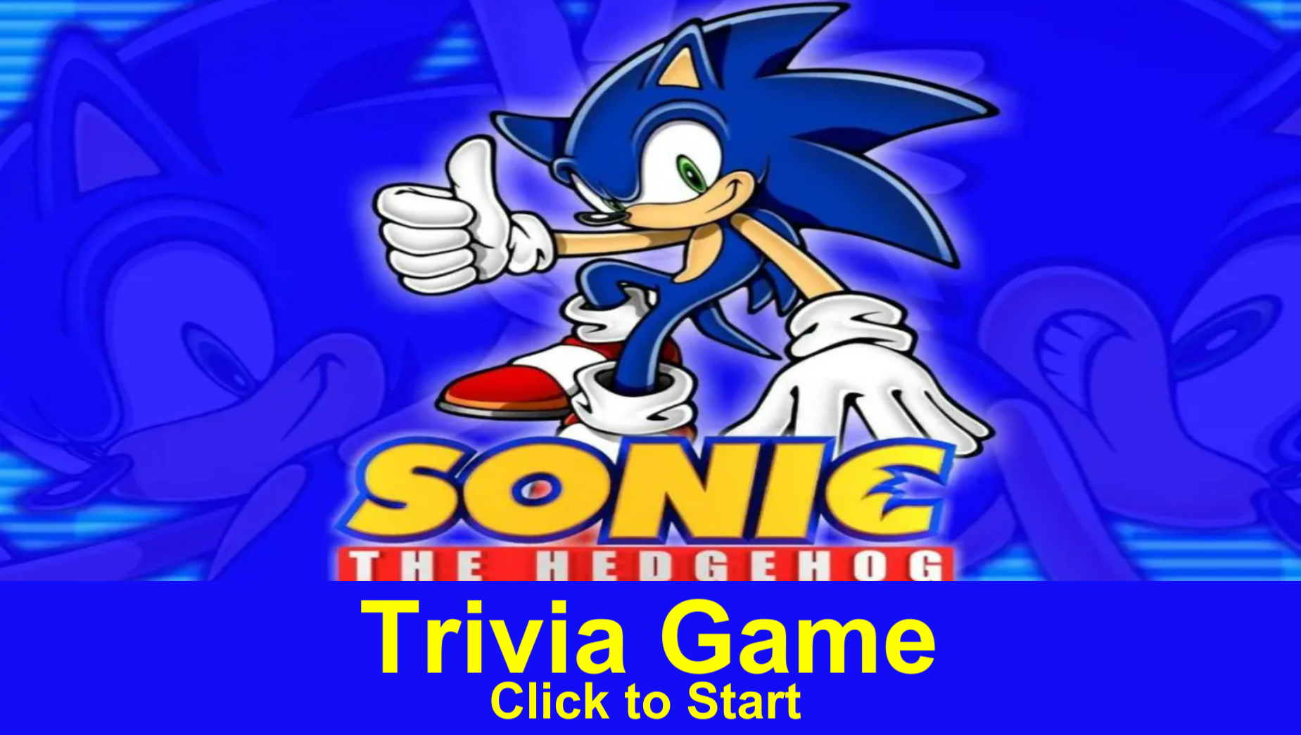 Sonic the Hedgehog Trivia Game by Benmiester