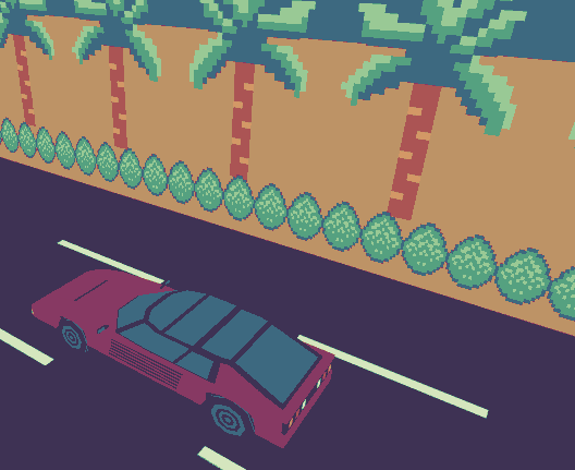 Outrun Prototype scene by TheExileFox