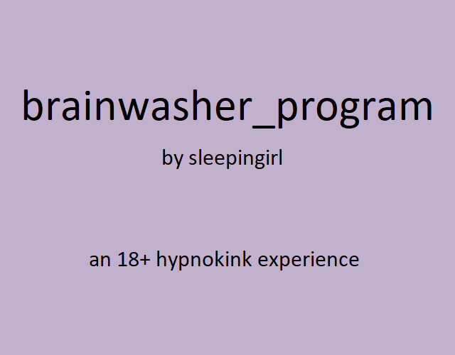 brainwasher_program by sleepingirl