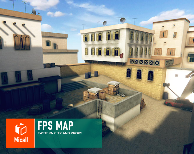 FPS map - Eastern city and props by Mixall