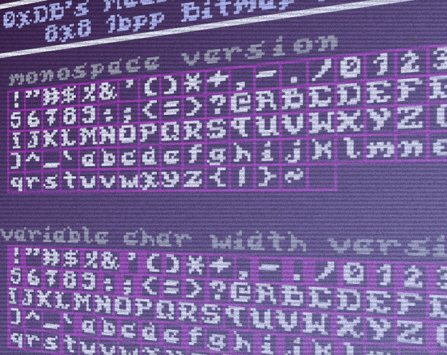 0xDB's Medievalish Chonker 8x8 1bpp Bitmap Font by 0xDB