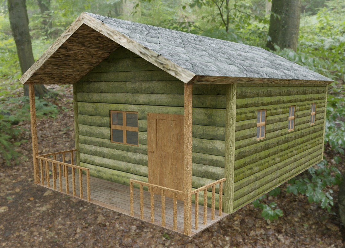 Simple Modular Wood Cabin by Makrina Tskipurishvili