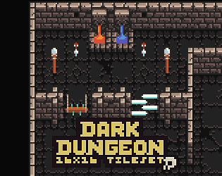 16x16 Dark Dungeon Tileset by Zoltan Kosina