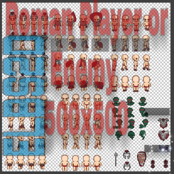 Roman Asset sprite set skins by Elbs