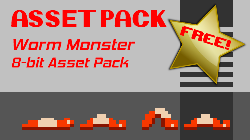 LAUNCH - Asset Pack 8bit Pixel Art Worm - Free 8-Bit Art Pack - Worm ...