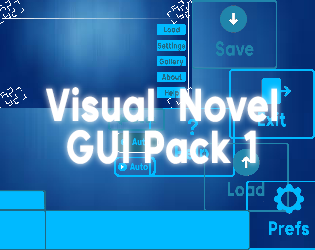 Visual Novel GUI Blue Theme Pack by ichuusy