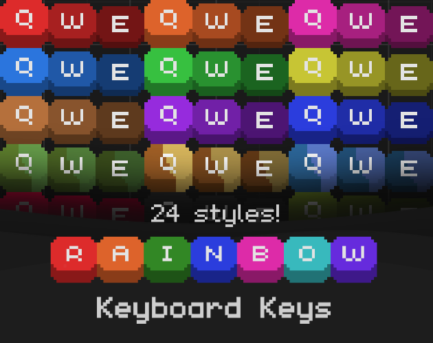 Rainbow Keyboard Keys by telif