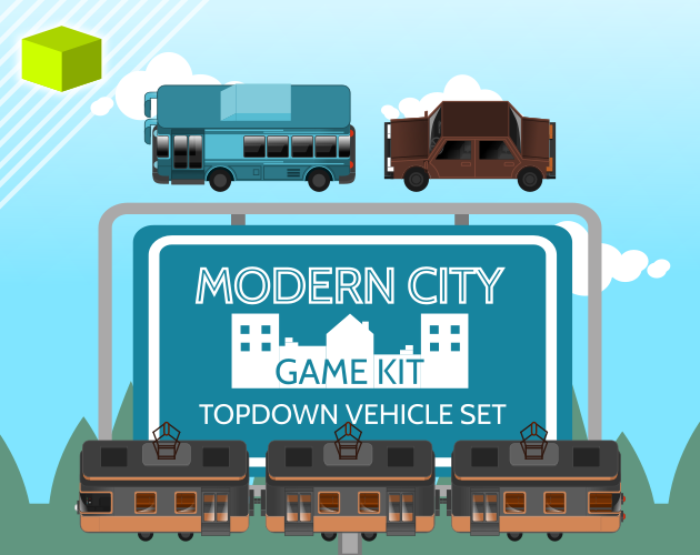 Modern City - Game Kit - Vehicle Set by 2DPIXX