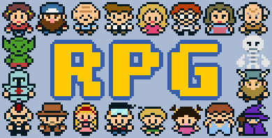 Retro RPG character pack by The Pixel Nook
