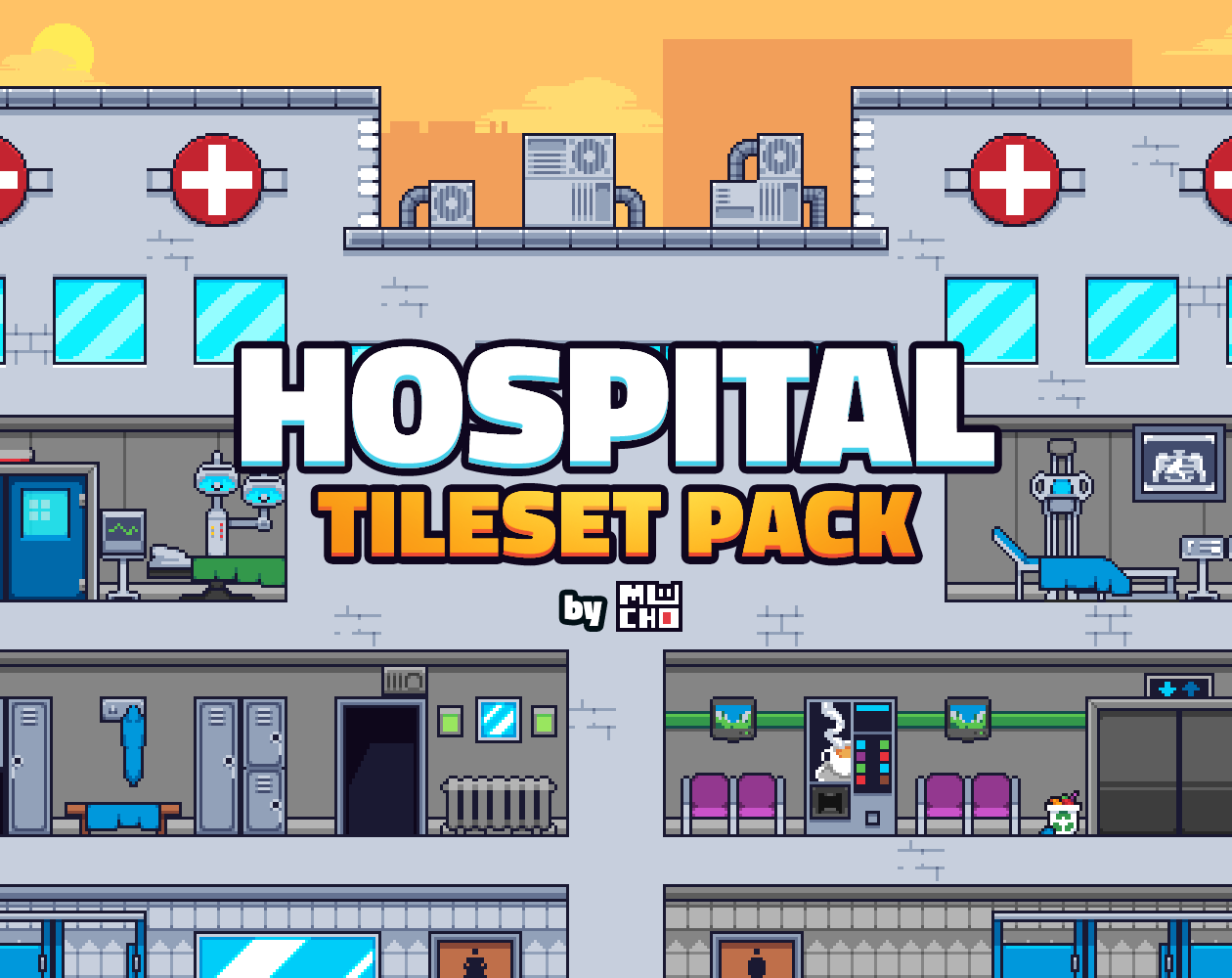 Hospital Tileset Pack by Mucho Pixels