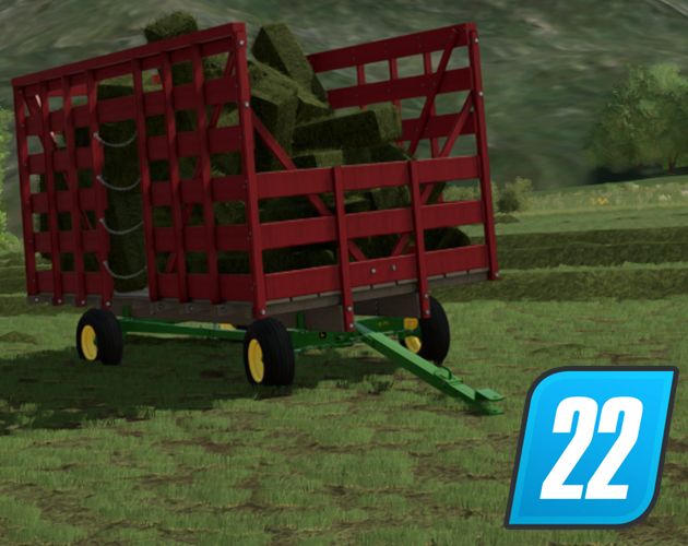 John Deere Wooden Thrower Rack by Rooster Mods