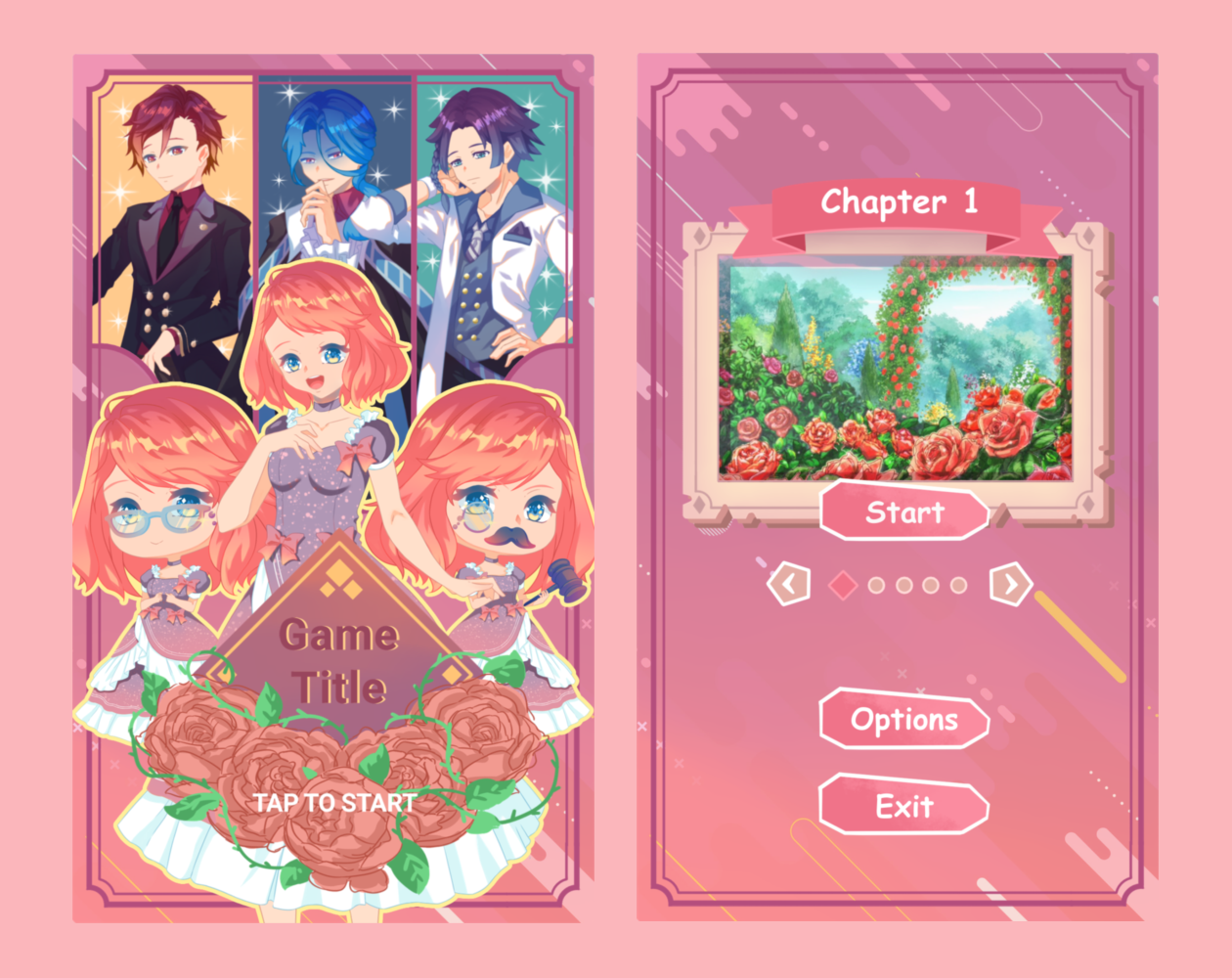 Visual Novel GUI Asset by RummPanda