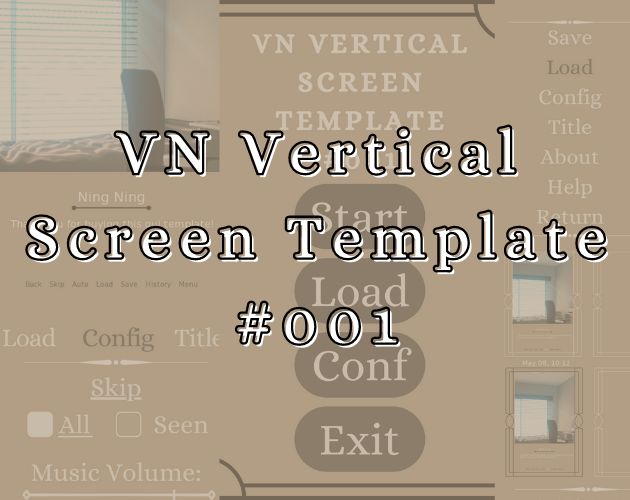 VN Vertical Screen Template #001 by Smileflower