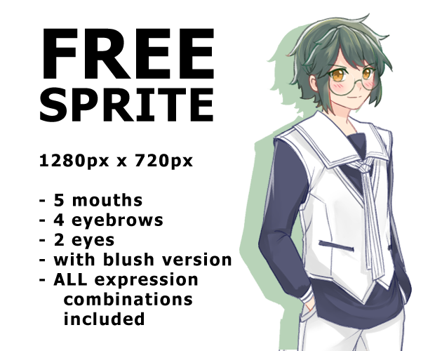 Free Visual Novel Sprite - Mikhail by nounanme / xiael