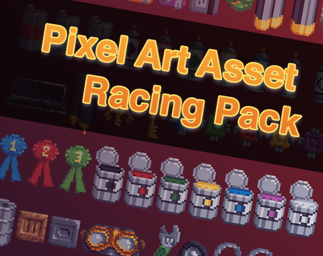 Pixel Art Asset Racing Pack by PolyB
