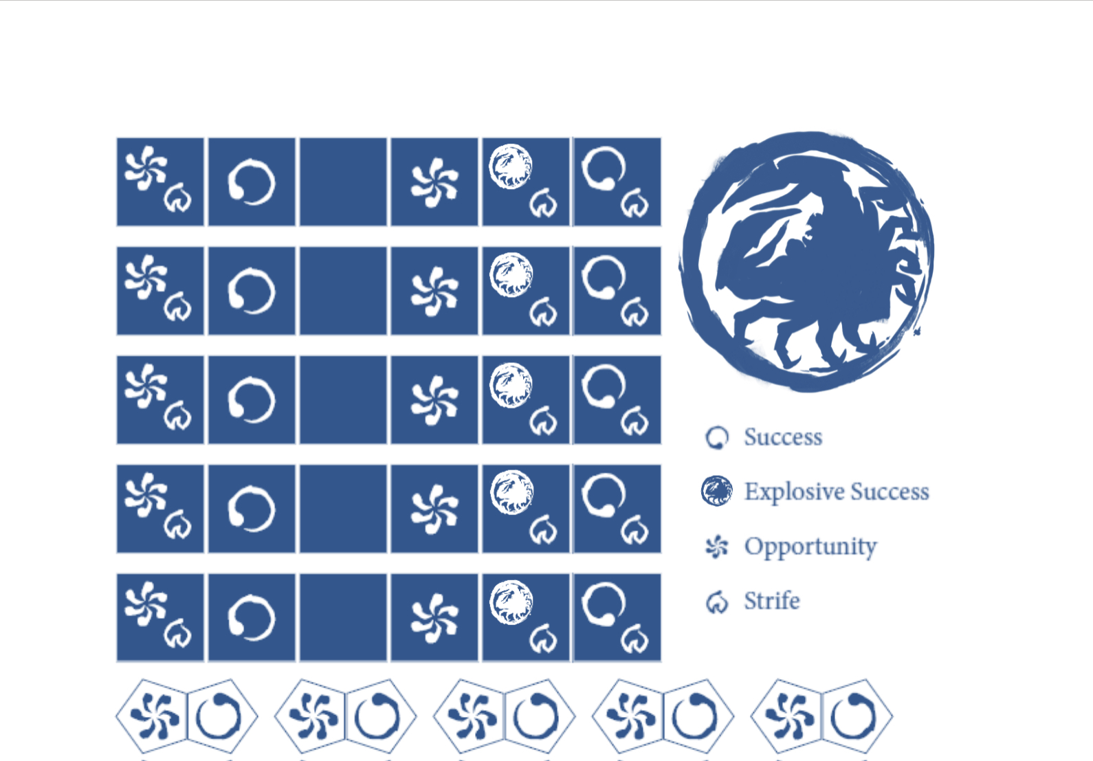 L5R RPG Printable Custom Dice by SebastianUXD