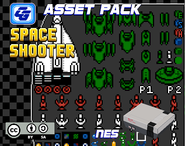 Asset Pack 'Space Shooter' NES by chasersgaming