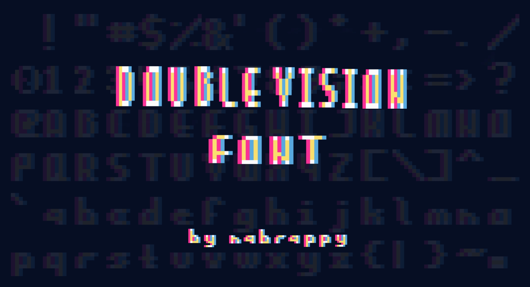 double vision | font pack by nabrappy