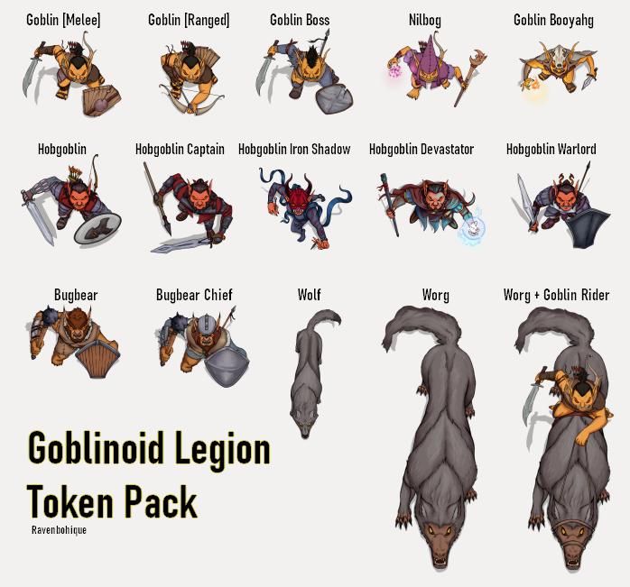 Goblinoid Legion VTT Token Pack by RavenBohique