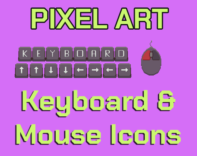 Pixel Art Keyboard & Mouse Icons by GabsBITS