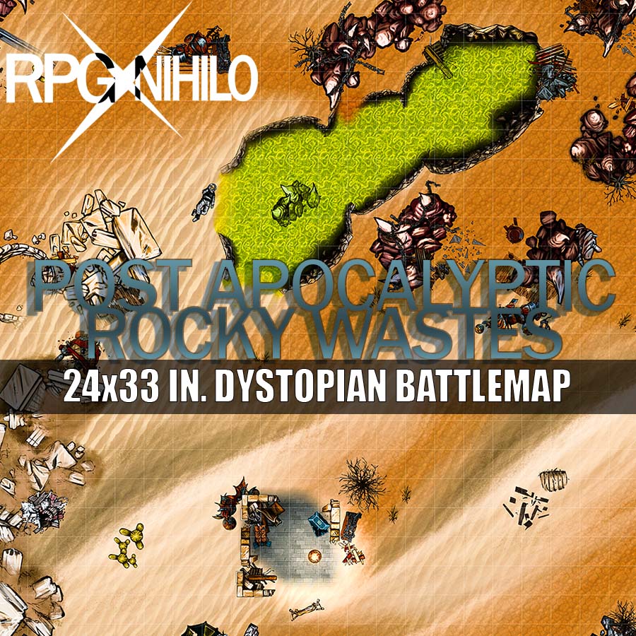 Rocky Wastelands (24x33IN) Post Apocalyptic Digital Battle Map by ...
