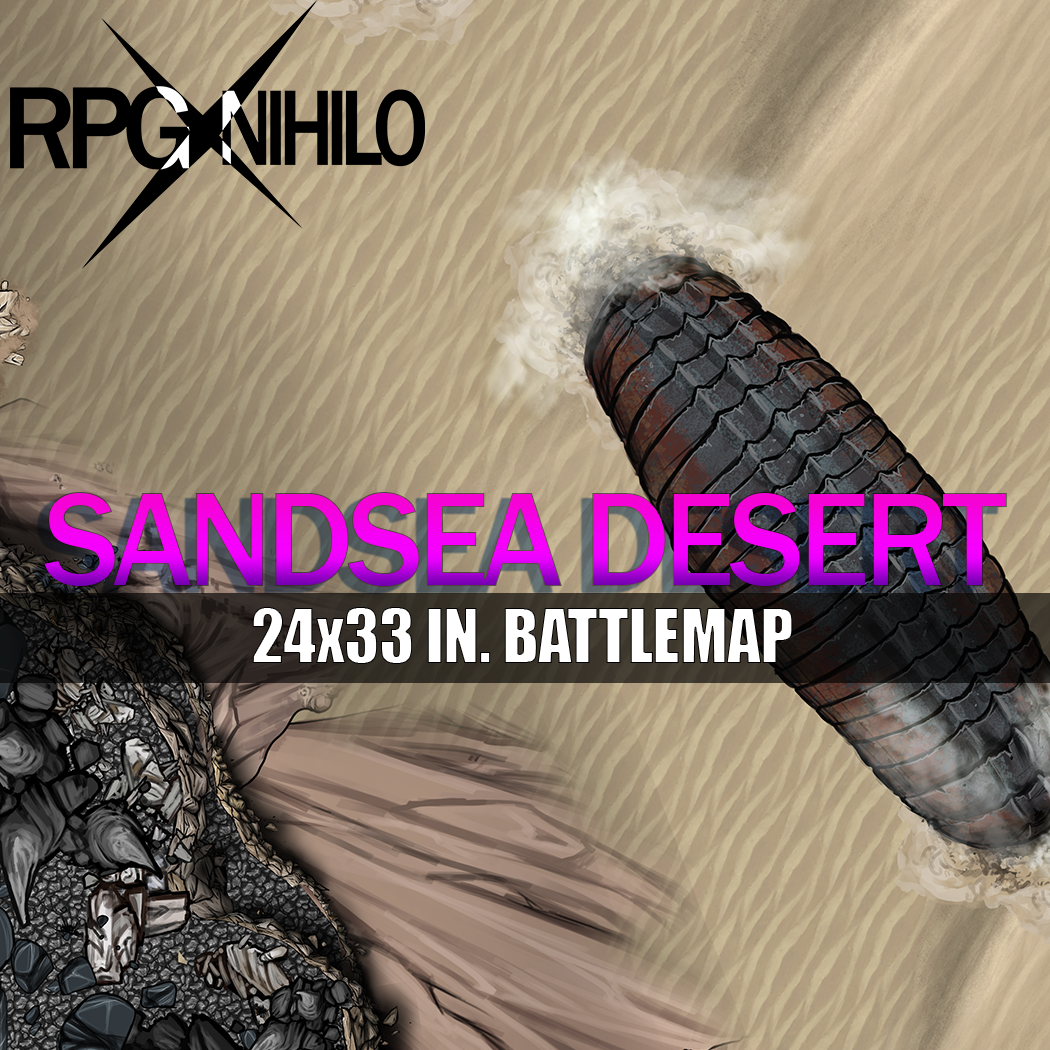 Sand Sea Desert Wastes (24×33 IN) Digital Battle Map by rpgxnihilo