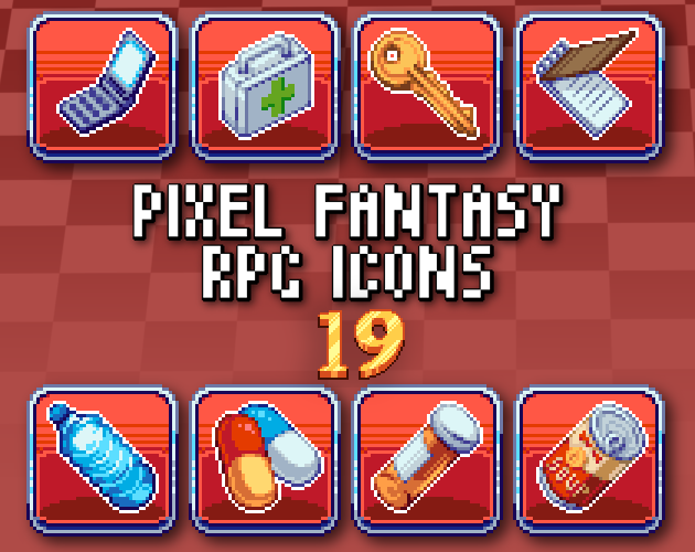 PIXEL FANTASY RPG ICONS - PACK 19 by Caz