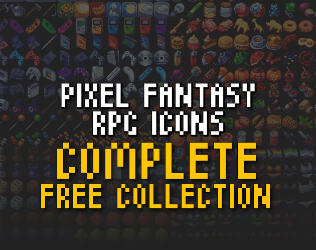 PIXEL FANTASY RPG ICONS - Complete Free Collection by Caz