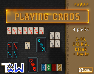FREE pixel playing cards by TimberwolfGames