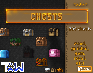 FREE pixel-art 300+ chests by TimberwolfGames