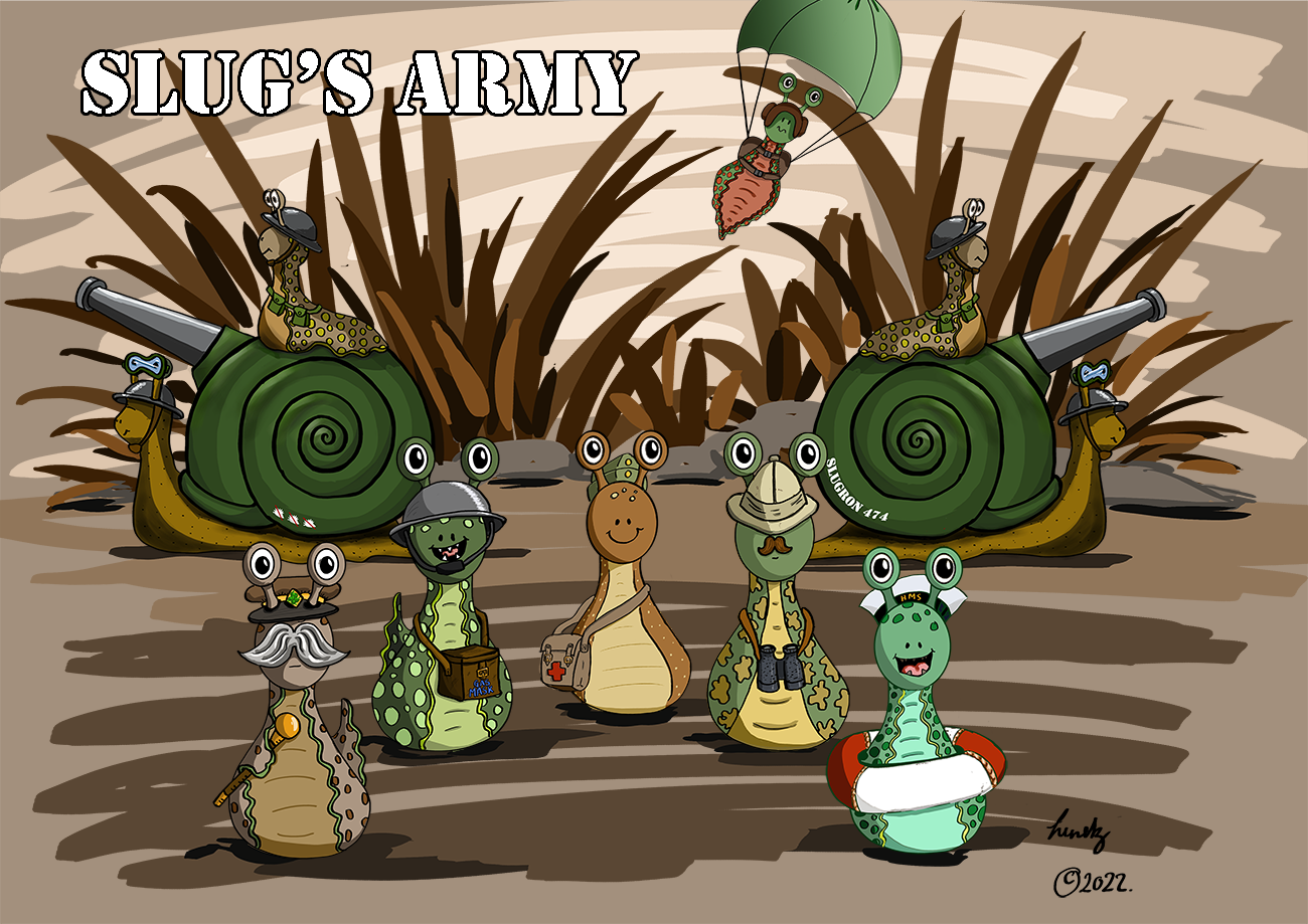 Slug's Army [Paper Miniature Jam 3] by Stealthness