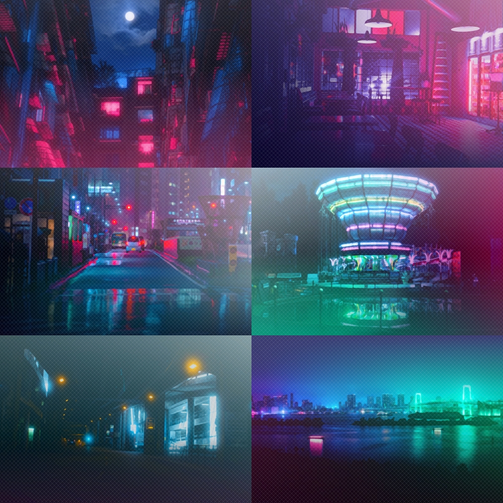 Cyberpunk City Pack: 20 Visual Novel Backgrounds by Rachel Chen