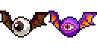 (32x32) 2D Platform Pixel Eye Bat Monster Animation by TDAT