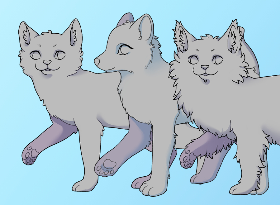 Feral character bases by AnnaAbramek