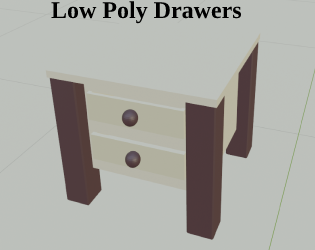 Low Poly Drawers by Snell Game Studios